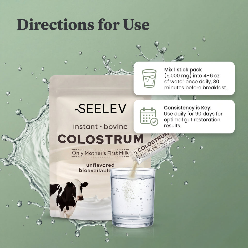 Maximum Potency 5,000mg Colostrum Stick Packs for Post-Antibiotic Guts ...